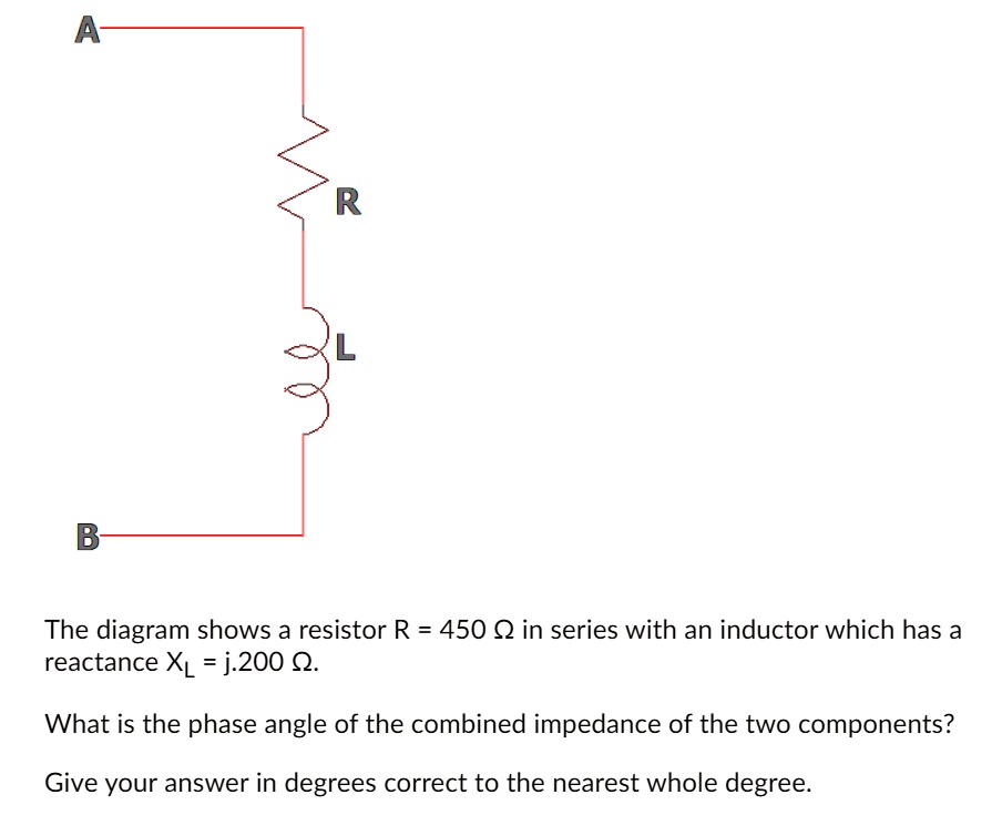 SOLVED: A R B The diagram shows a resistor R = 450 Q in series with an ...