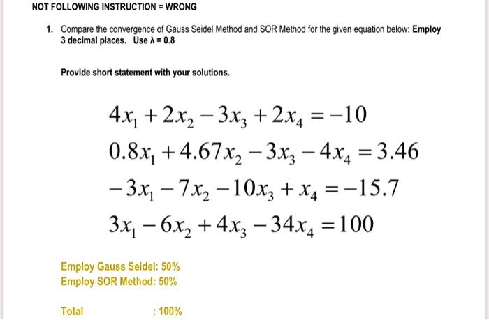 SOLVED: Numerical Methods and Analysis Compare the convergence of the ...