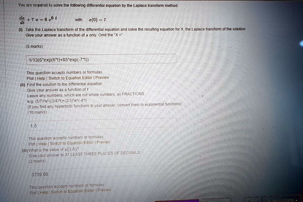 SOLVED: You are required to solve the following diierential equation by the Laplace transform ...