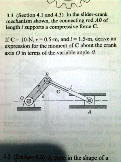 SOLVED: In the slider-crank mechanism shown, the connecting rod AB of ...