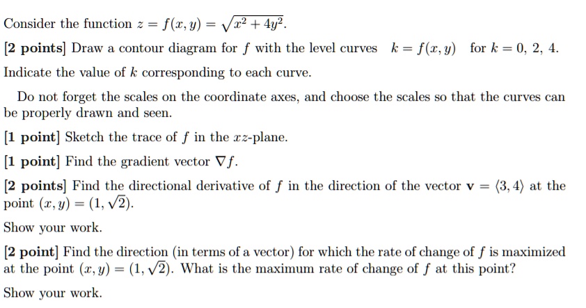 calculus question consider the function fty 22 4y2 2 points draw a ...