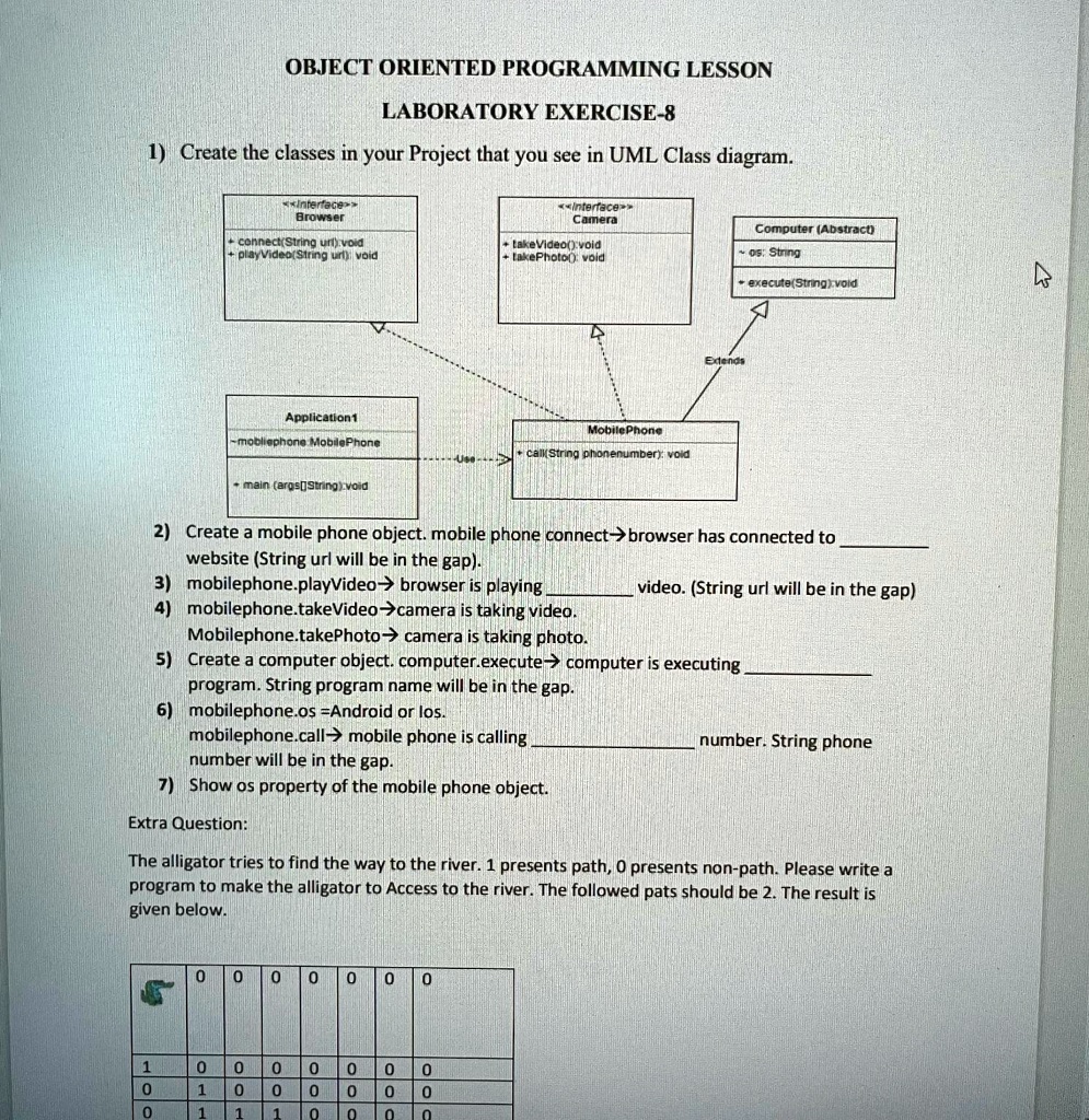 Solved Object Oriented Programming Lesson Laboratory Exercise 8 Create The Classes In Your