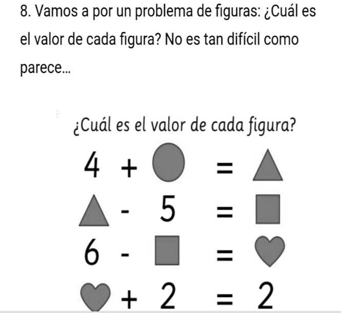 SOLVED: Cual es el valor de cada figura? 8. Vamos a por un problema de ... SOLVED: Cual es el valor de cada figura? 8. Vamos a por un problema de ...