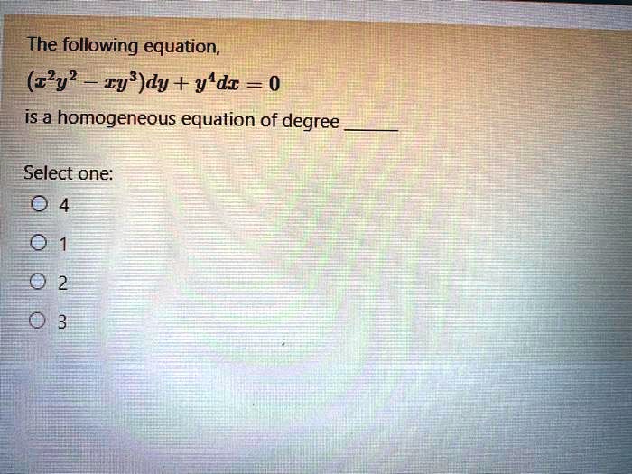 The following equation r2y2 ry dy ydc 0 is a homogeneous...