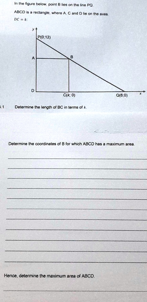 SOLVED: In the figure below,point B lies on the line PQ ABCD is a rectangle,where A,C and D lie ...