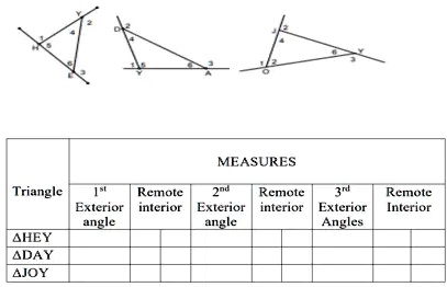SOLVED: MEASURES Triangle Remote Remote Exterior Interior Exterior ...