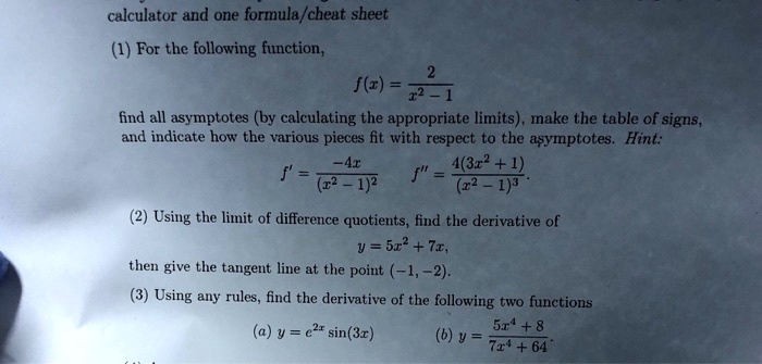 SOLVED: calculator and one formula/cheat sheet For the following function, f(c) = 22 find all ...