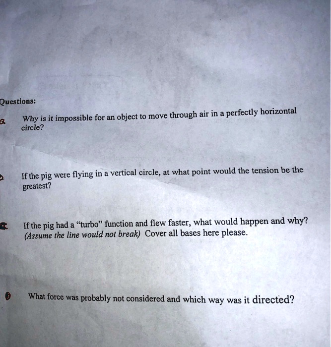 SOLVED: Questions: Why is it impossible for an object to move through ...