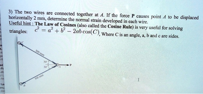 SOLVED: The two wires are connected together at A. If the force P ...