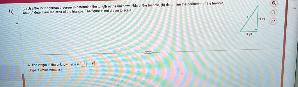 a use the pythagorean theorem to determine the length of the unknown ...