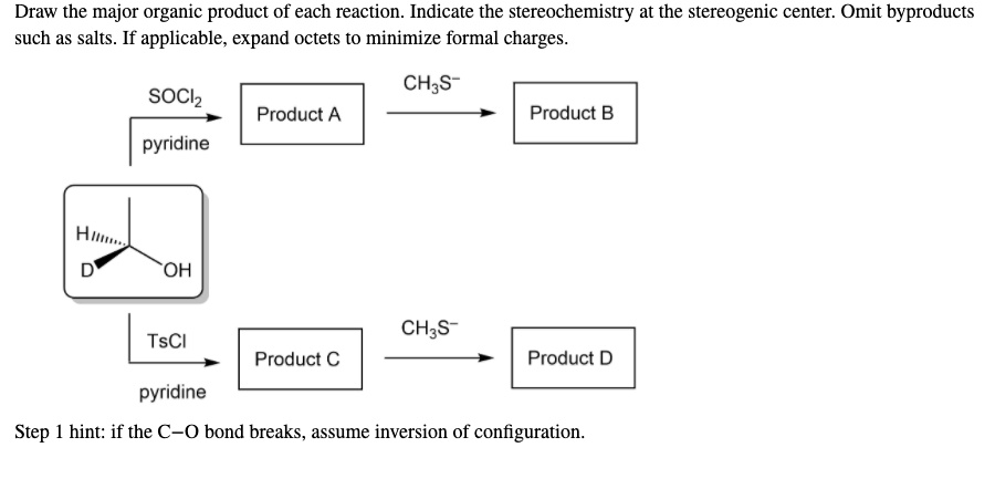 SOLVED: Draw the major organic product of each reaction. Indicate the ...