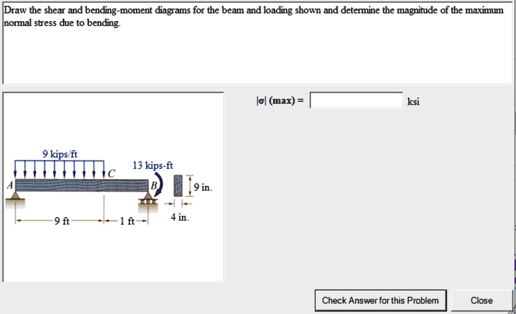 Draw the shear and bending-moment diagrams for the beam and loading ...