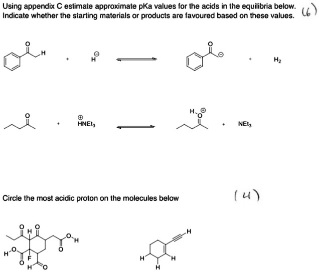 SOLVED: Using appendix C, estimate approximate pKa values for the acids ...