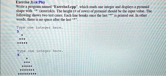Solved Exercise 3 4 Pts Write A Program Named Exercise3cpp Which Reads One Integer And