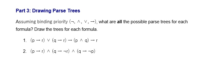 need answer of the question draw the trees using word part 3 drawing ...