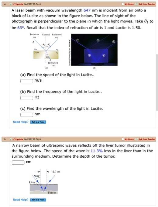 SOLVED: H1S polnh Fcr Teche laser beam with vacuum wavelength 647 nm is ...
