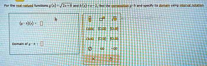 Solved Texts Help Please For The Real Valued Functions Gx √2x8 7223