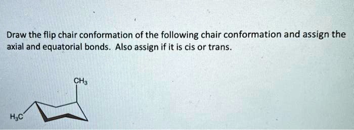 draw the flip chair conformation of the following chair conformation ...