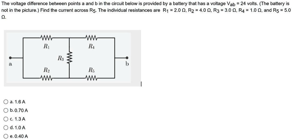 SOLVED: Explain, show step-by-step calculations, and choose the correct answer. The voltage ...