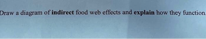 draw a diagram of indirect food web effects and explain how they ...