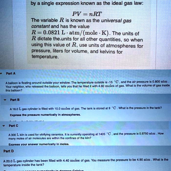 by a single expression known as the ideal gas law pv nrt the variable r ...