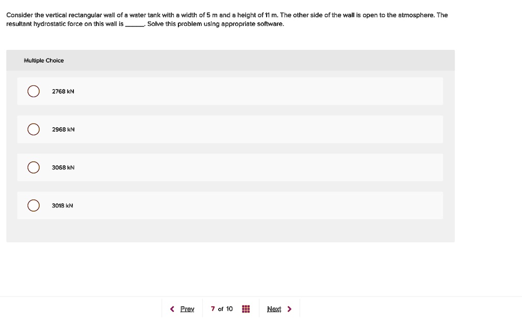 SOLVED: Consider the vertical rectangular wall of a water tank with a width of 5 m and a height ...