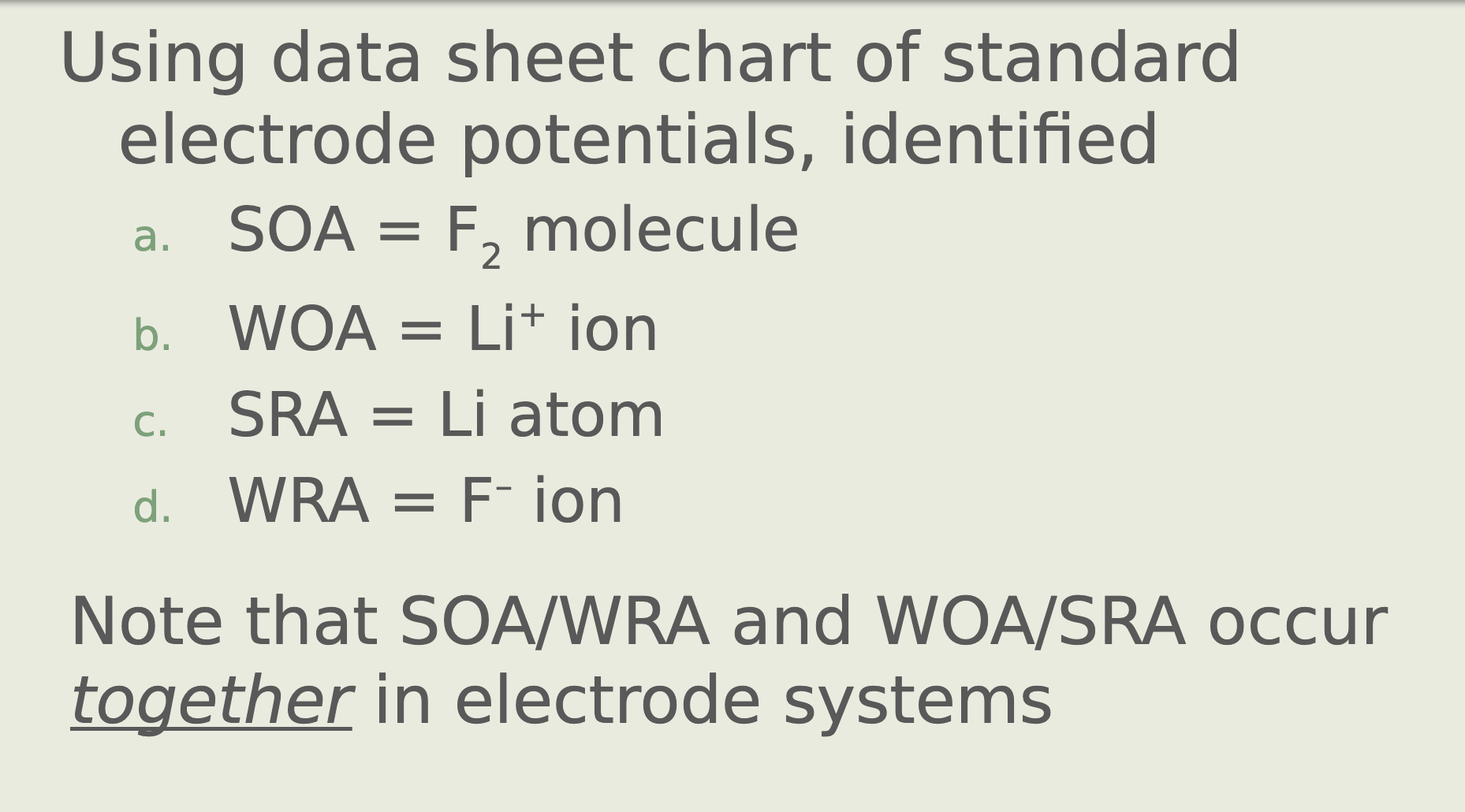 Solved Using Data Sheet Chart Of Standard Electrode Potentials Identified A S O Af2 Molecule