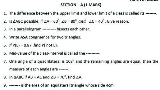 SOLVED: 'please answer this questions SECTION A (1 MARK) The difference ...