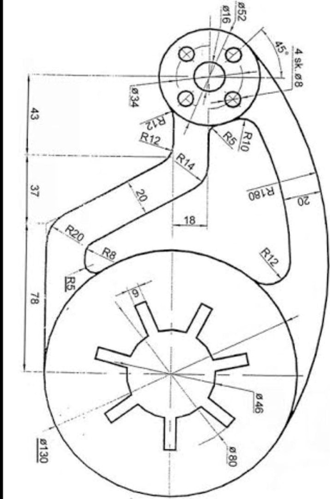 SOLVED: Draw this drawing on AutoCAD, step by step, with the link and a ...