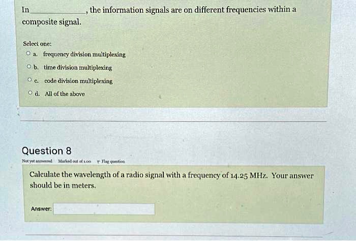SOLVED: the information signals are on different frequencies within a ...