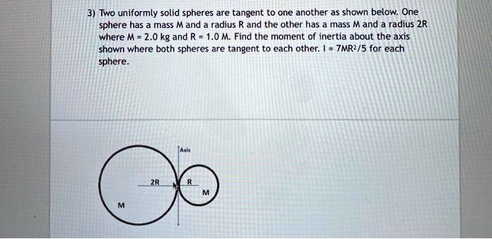 SOLVED:3) Two uniformly solid spheres are tangent to one another as ...