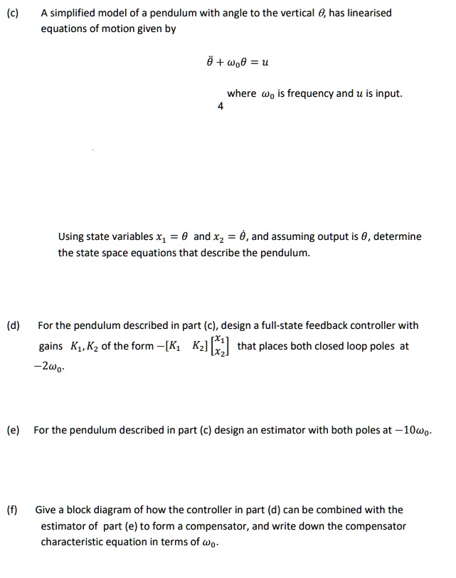 SOLVED: please show all working by hand (c) A simplified model of a ...