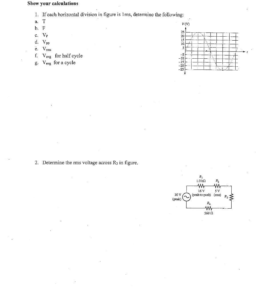 Solved Show Your Calculations If Each Horizontal Division In Figure Is
