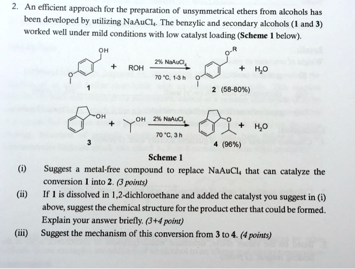 2. An efficient approach for the preparation of unsymmetrical ethers ...
