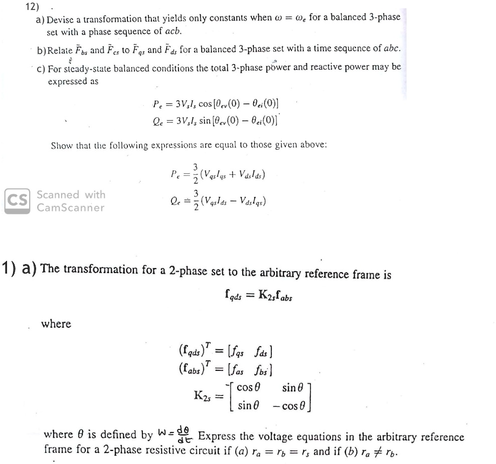 SOLVED: 12) a) Devise a transformation that yields only constants when ...