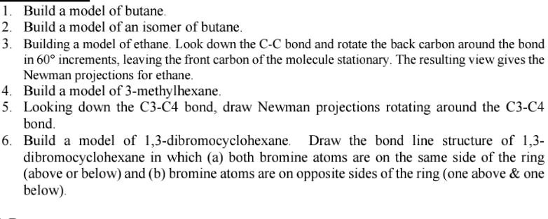 lbuild a model of butane 2build a model of an isomer of butane 3 ...