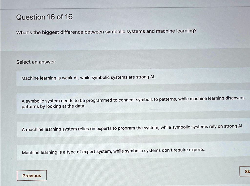 SOLVED: Question 16 of 16 What's the biggest difference between ...