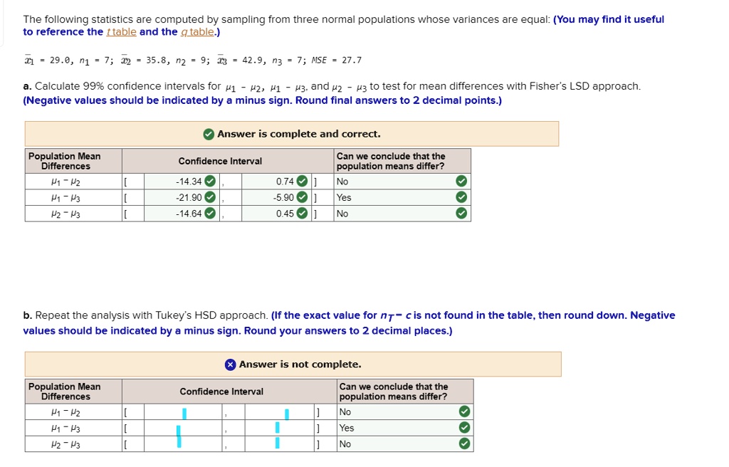SOLVED: Texts: See highlighted in (b) needed. The following statistics are computed by sampling ...