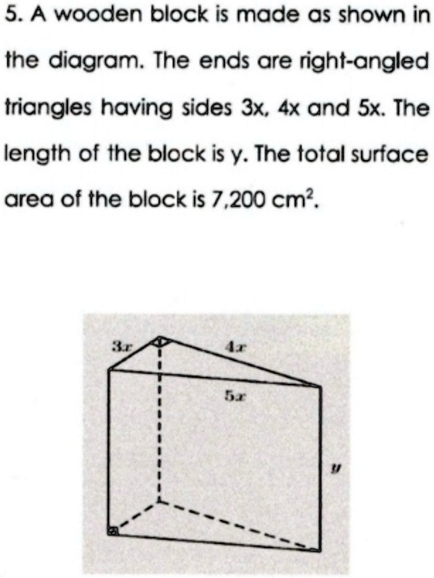 trigonometry 5 a wooden block is made as shown in the diagram the ends ...