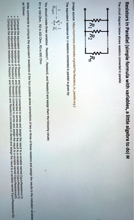Need the code for MATLAB. Question 1: Compute the equivalent resistance ...