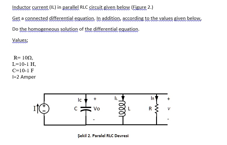 SOLVED: Inductor current (IL) in parallel RLC circuit given below ...