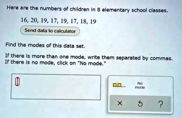 SOLVED: Here are the numbers of children In 8 elementary school classes ...