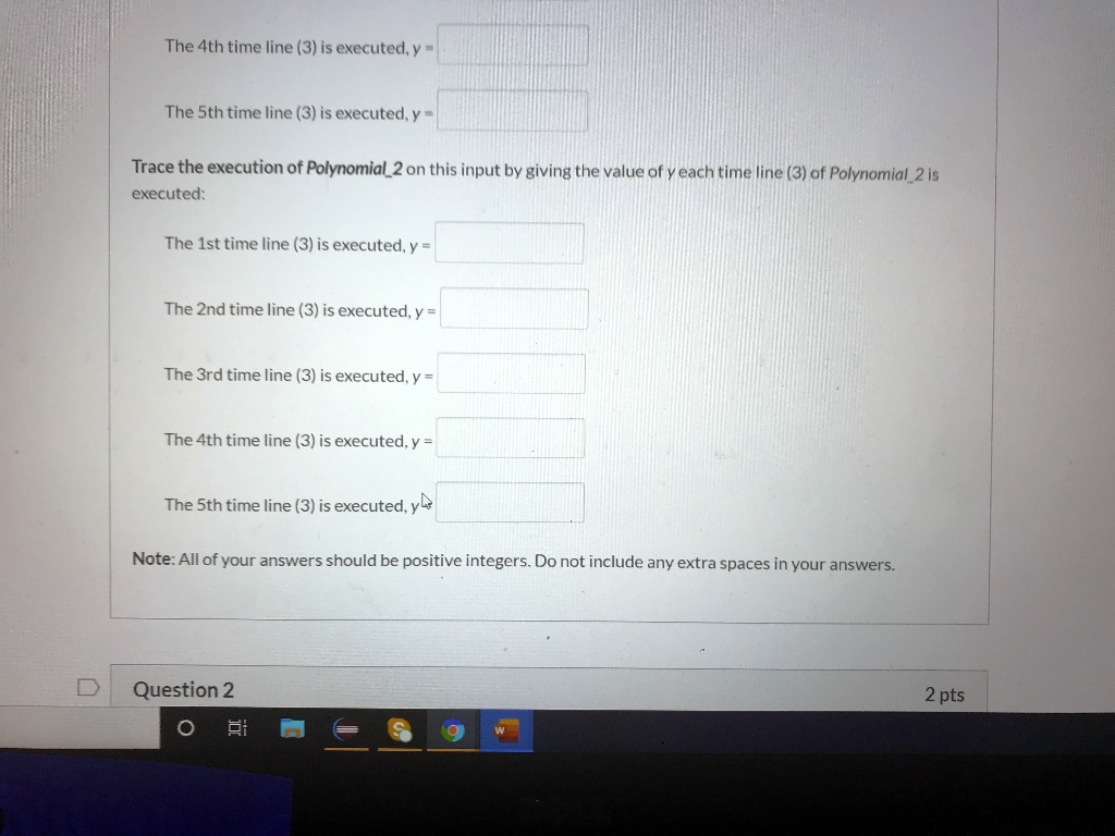 SOLVED: The 4th time line (3) is executed, The Sth time line (S) is executed; Trace the ...