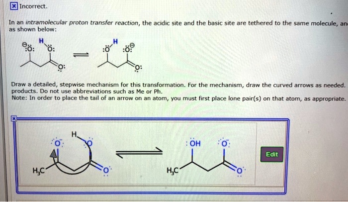 inconect in an intramolecular proton transfer reaction the acidic site ...