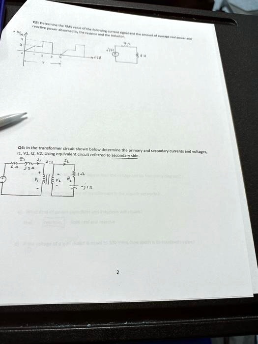 SOLVED: Q3: Determine Q4: In the transformer circuit shown below, determine the primary and ...