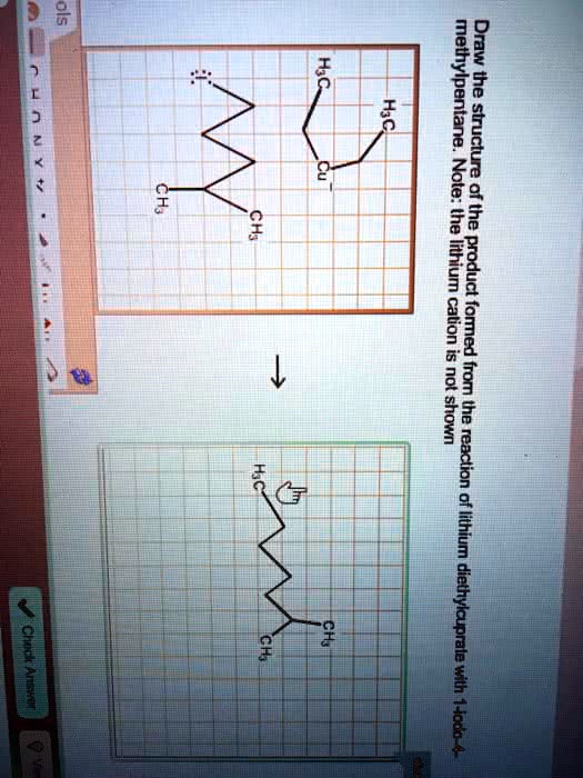 Draw the structure of the product formed from the reaction of lithium ...