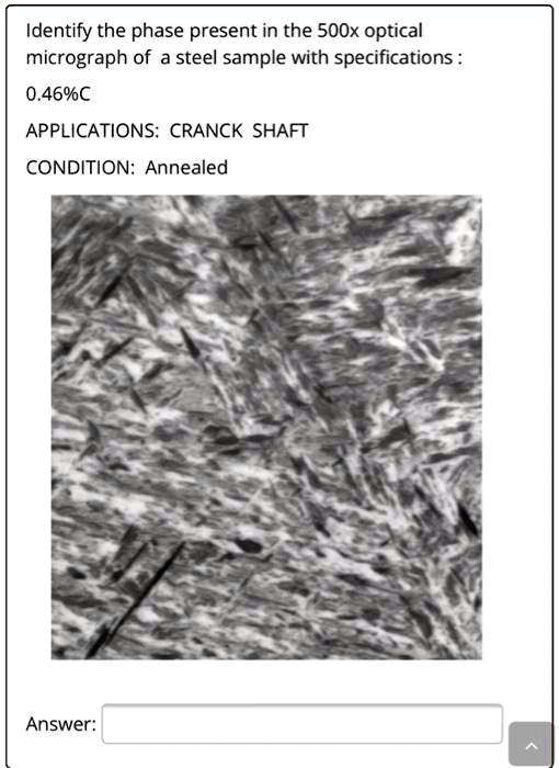identify the phase present in the soox optical micrograph of steel ...