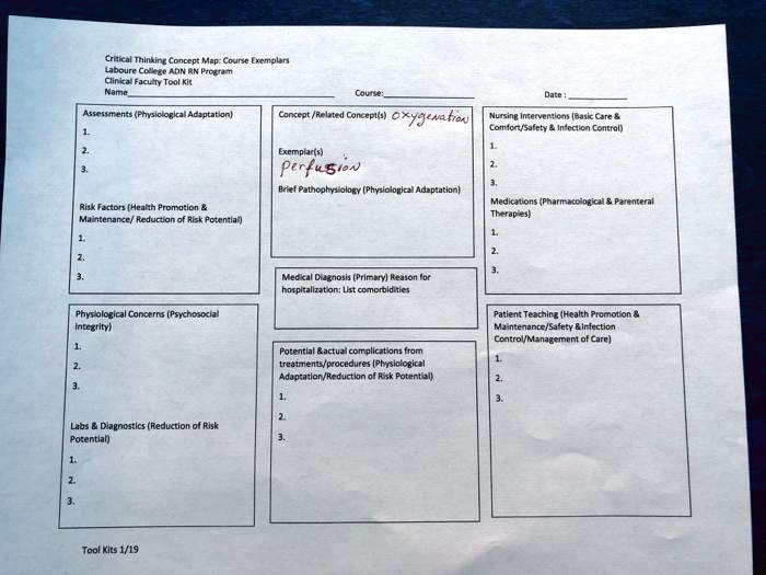 Critical Thinking Concept Map: Course Exemplars Laboure College ADN RN ...