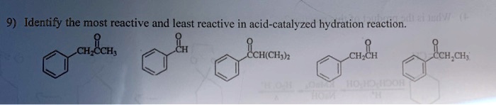 SOLVED: 9) Identify the most reactive and least reactive in acid ...
