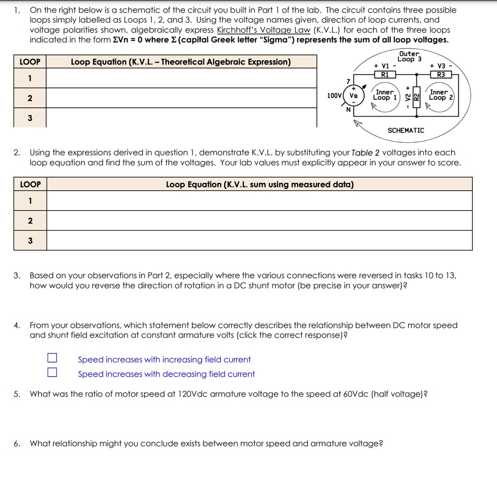 need help with these questions on the right below is a schematic of the ...